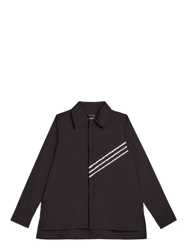 Y3 3-stripes" Detailed Overshirt - Black