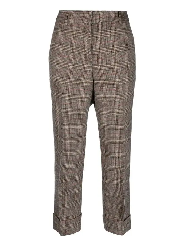 Incotex Plaid Tailored Trousers - Gray