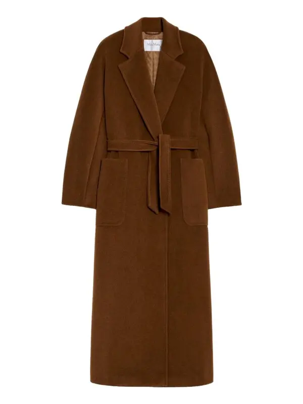 Max Mara Belted Long Coat - Tobacco Color
