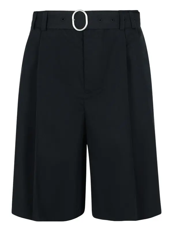 JIL SANDER Belted Knee-length Bermuda Shorts - Black