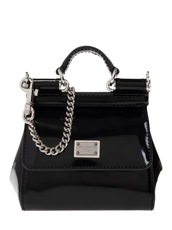Dolce & Gabbana X Kim Logo-plaque Foldover Top Mini Bag - Black