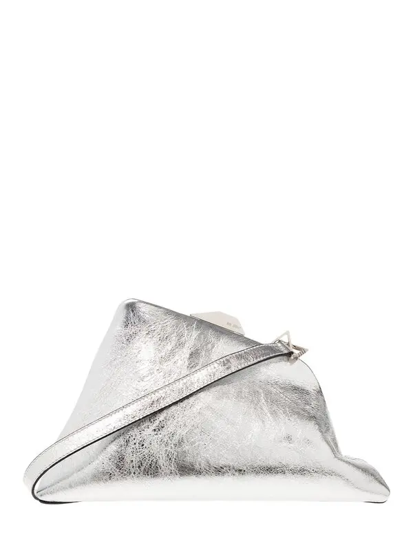 Attico The Day Off Metallic Effect Shoulder Bag - White