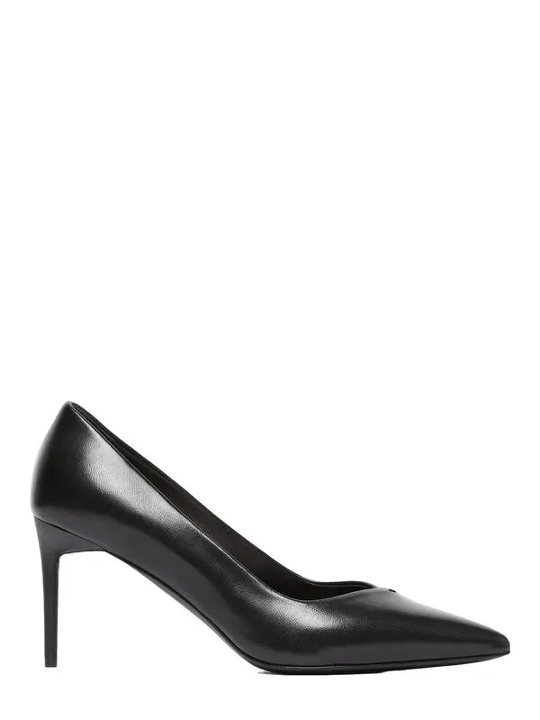 Max Mara Nappa Leather Court Pumps - Black