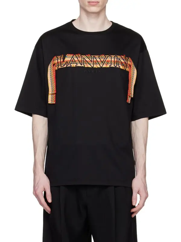 LANVIN Curb Lace Oversized T-shirt - Black