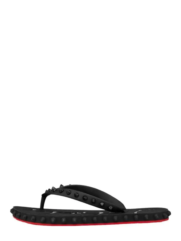 CHRISTIAN LOUBOUTIN Super Loubi Flip Sandals With Stud Embellishments - Black