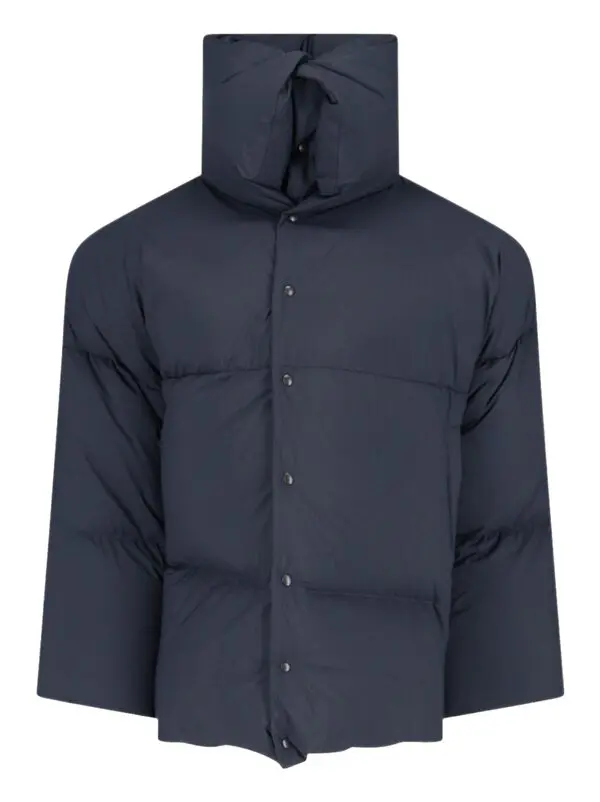 Alaïa Padded Down Jacket With High Neck - Black