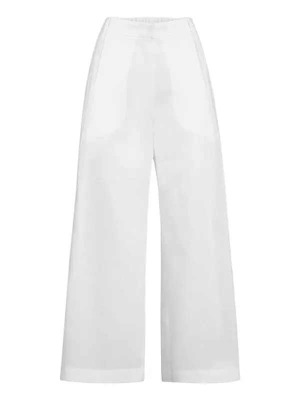 Brunello Cucinelli Pleated Wide-leg Trousers - White