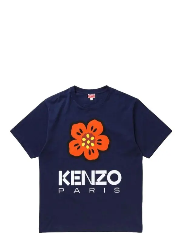Kenzo Boke Flower Printed Crewneck T-shirt - Blue