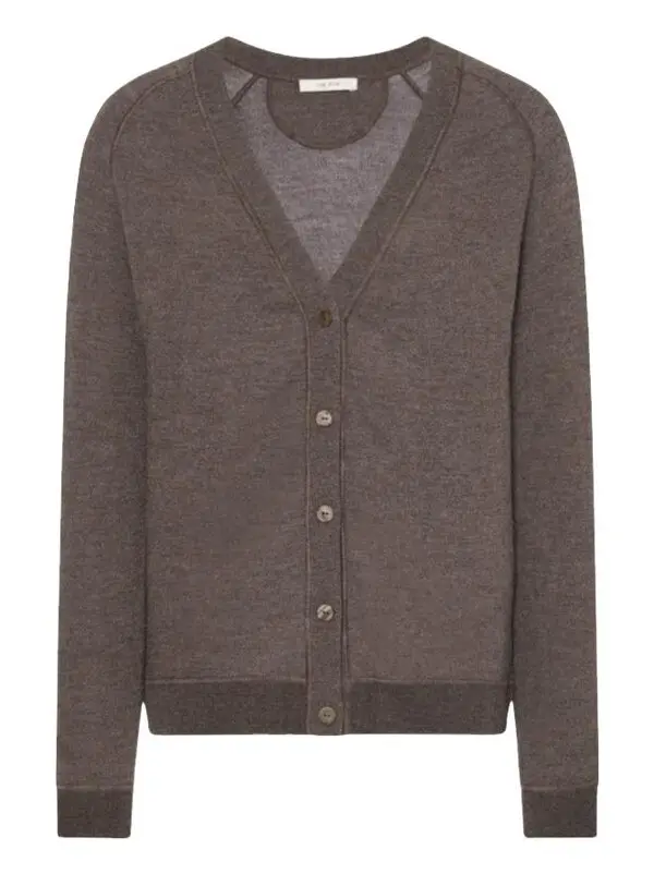 THE ROW Liberty Cashmere Cardigan - Faded Brown