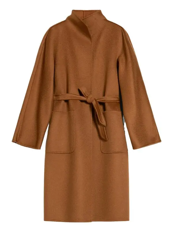 Max Mara Lilia Belted Long-sleeved Coat - Brown