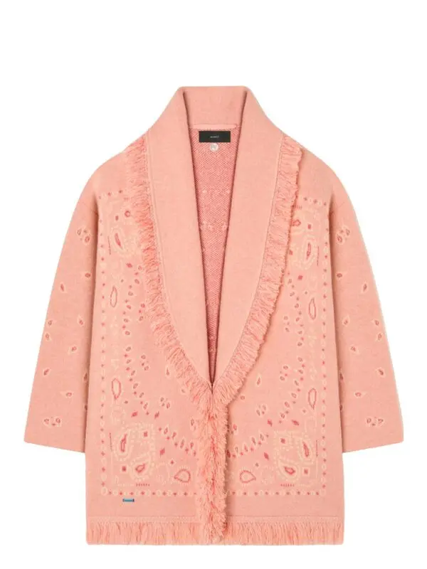 Alanui Bandana Jacquard Cardigan - Calendula-rose