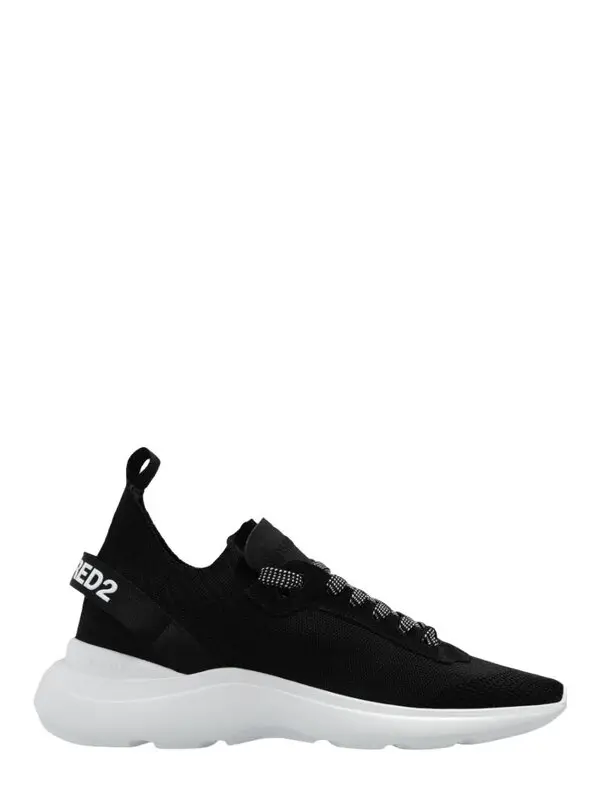 Dsquared2 Logo Printed Lace-up Sneakers - Black