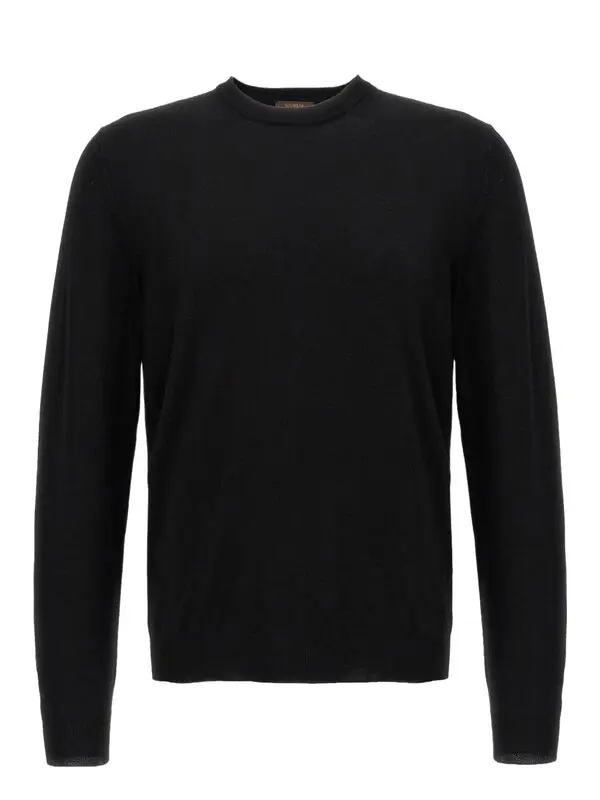 ZANONE Flexwool Crew Neck Knitwear - Black