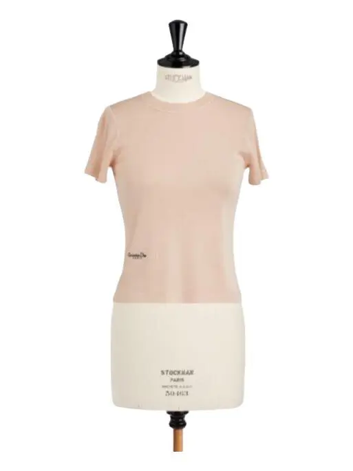 Dior Short-sleeved Knit Sweater - Nude