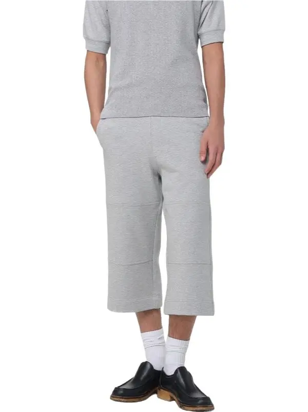 Dries Van Noten Cotton Elastic Waist Shorts - Grey