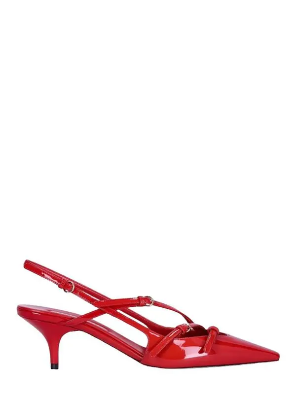 Miu Miu Pointed High-heeled Slingback Sandals - Red