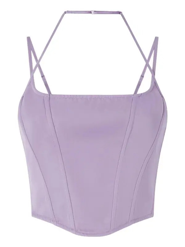 Pinko Zipped Sleeveless Top - Purple