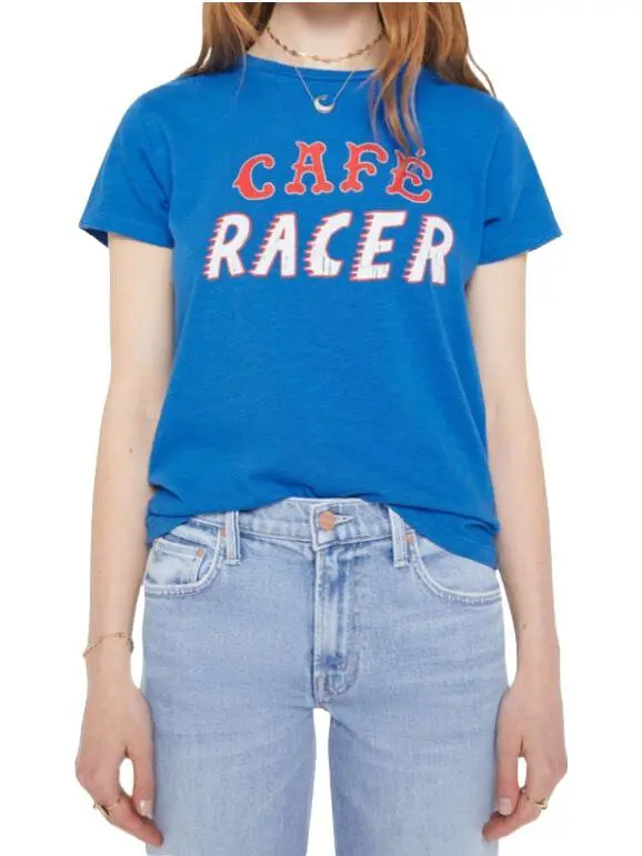 MOTHER The Sinful Short Sleeve T-shirt - Blue
