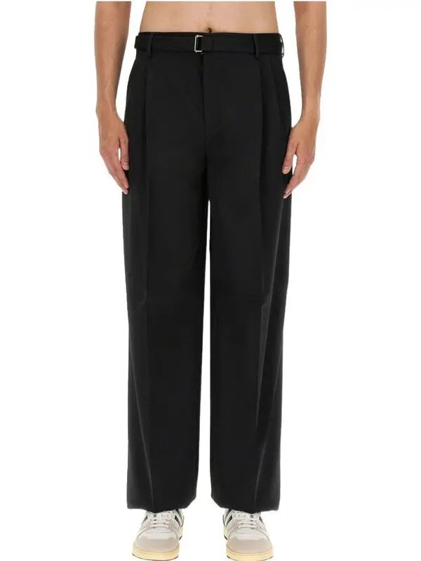 LANVIN Wide Leg Tailored Trousers - Black