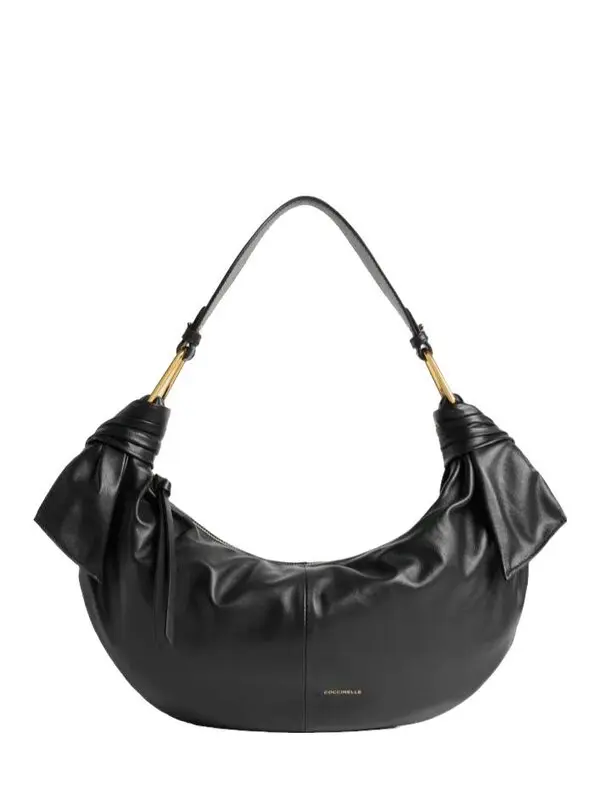 COCCINELLE Furoshik Knotted Medium Shoulder Bag - Noir
