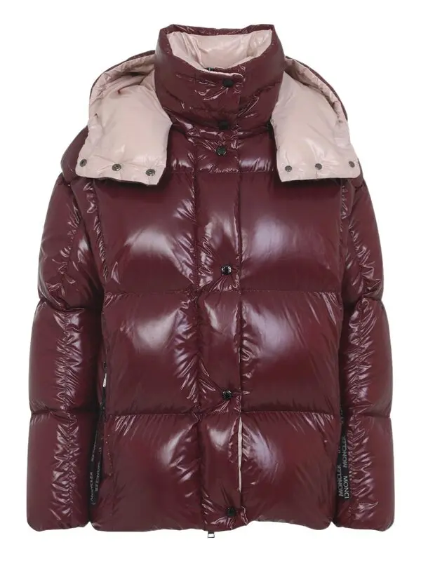 Moncler Parana Hooded Short Down Jacket - Bordeaux Red