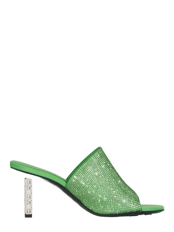 Givenchy G Cube Embellished Mules - Green