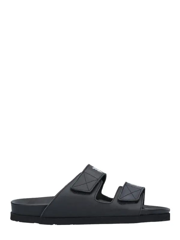 Palm Angels Logo Strap Sandals - Black