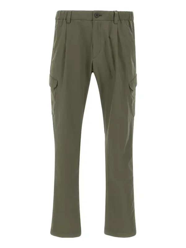 Herno High-waist Tapered Cargo Trousers - Green