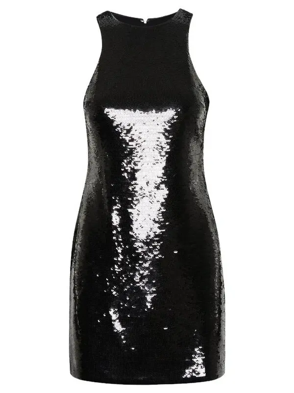 Michael Kors Sequined Jersey Tank Dress - Black