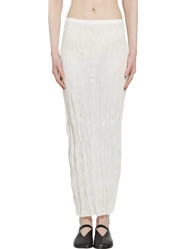 TOTEME Pleated Midi Skirt - White