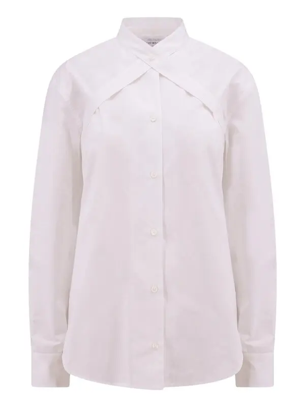 Off-White Belted Buttoned Long-sleeved Shirt - White