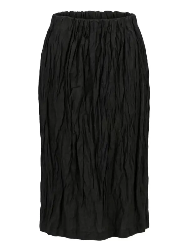 TOTEME Crinkled Midi Skirt - Black