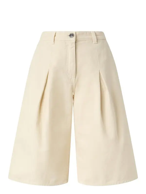 Pinko Wide-leg Bermuda Shorts - Nude
