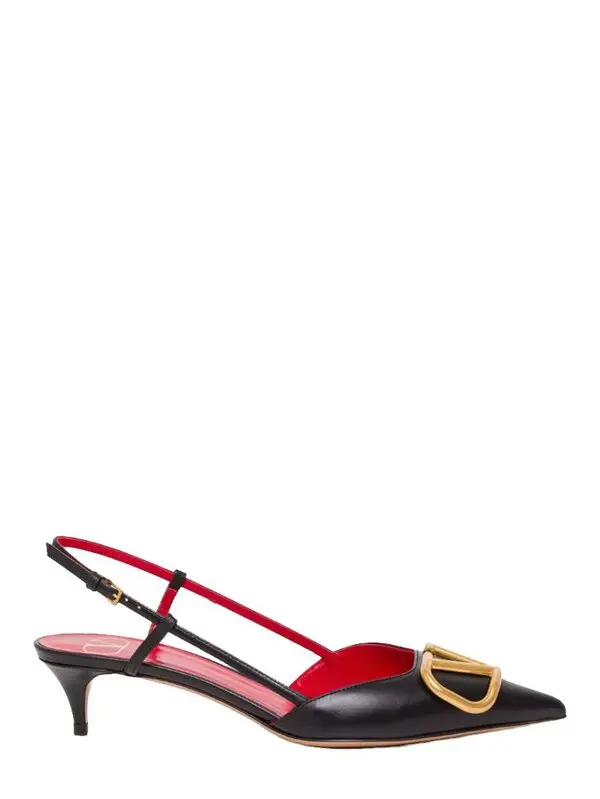 Valentino Garavani Vlogo Signature Slingback Pumps - Black
