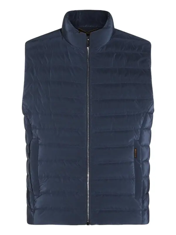 MOORER High-neck Quilted Down Vest - Black