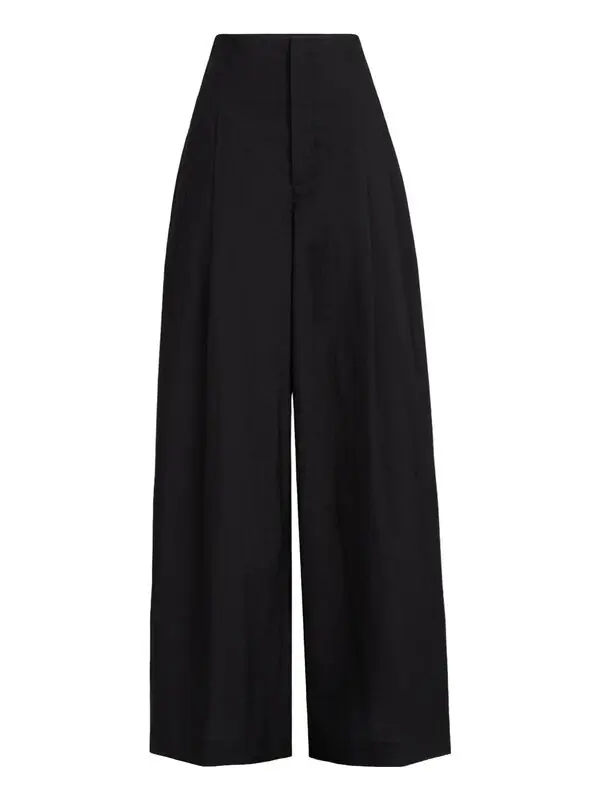 Brunello Cucinelli Techno Poplin Maxi Trousers - Black