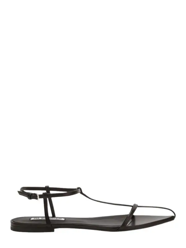 JIL SANDER Pointed-toe Ankle-strap Flat Sandals - Black