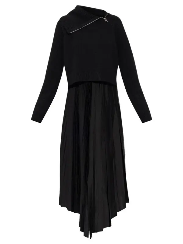 ALLSAINTS Two-piece Pleated Midi Dress - Black