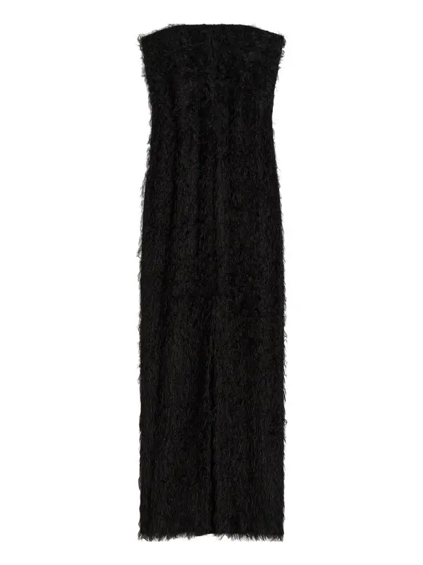 TOTEME Strapless Fil-coupé Dress - Black