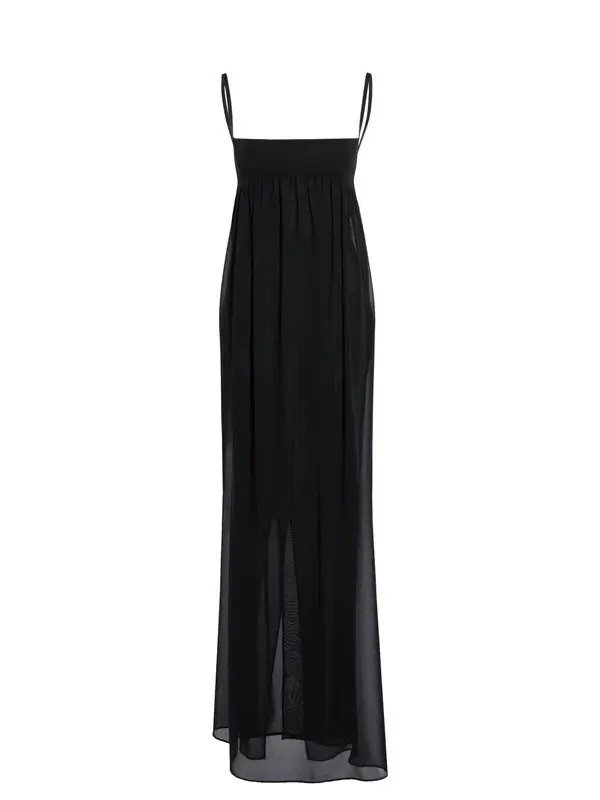 Jacquemus La Robe Peplo Empire Maxi Dress - Black