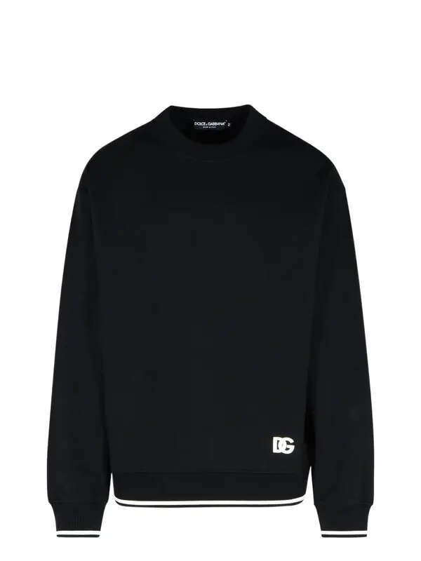 Dolce & Gabbana Dolce Gabbana Bandana Printed Crewneck Sweatshirt - Black