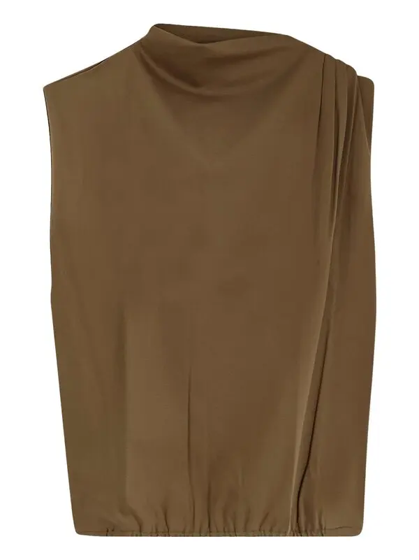 Soeur Idris Draped Sleeveless T-shirt - Green