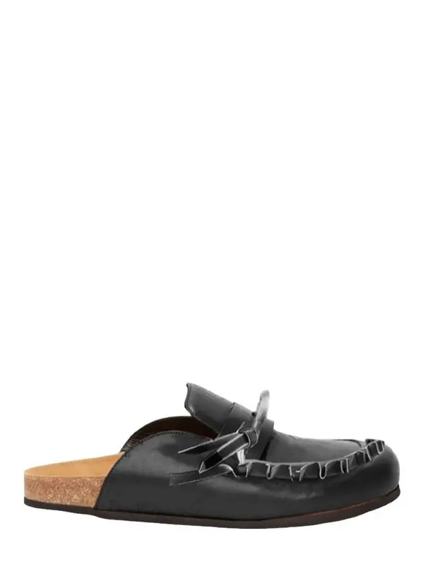 J.W.ANDERSON Round Head Muller Mules - Black