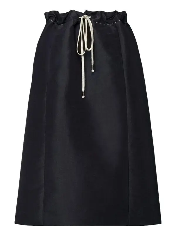 MAISON MARGIELA Drawstring Midi Skirt - Black