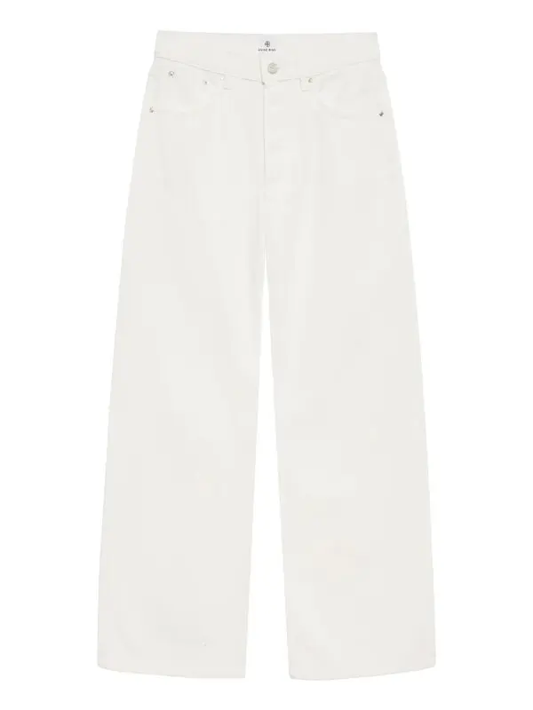 ANINE BING High-rise Straight Leg Jeans - White