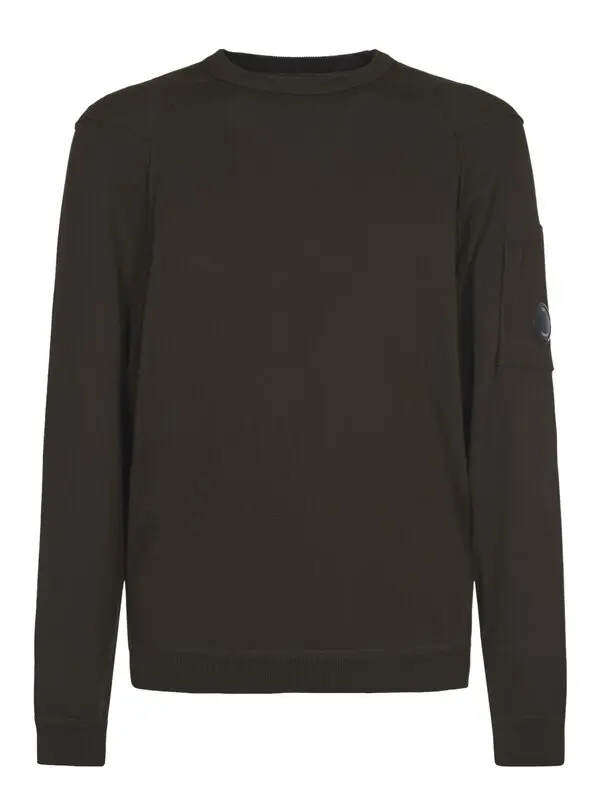 C.P. COMPANY Lens Detail Crewneck Jumper - Black