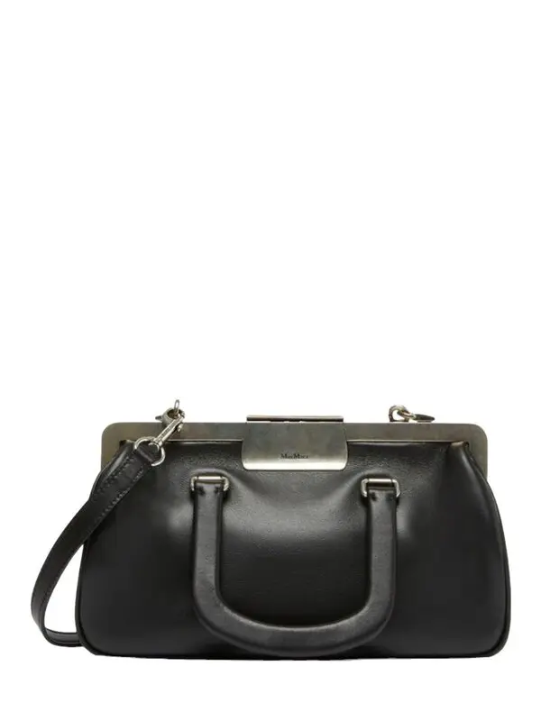 Max Mara Logo Detailed Top Handle Bag - Black
