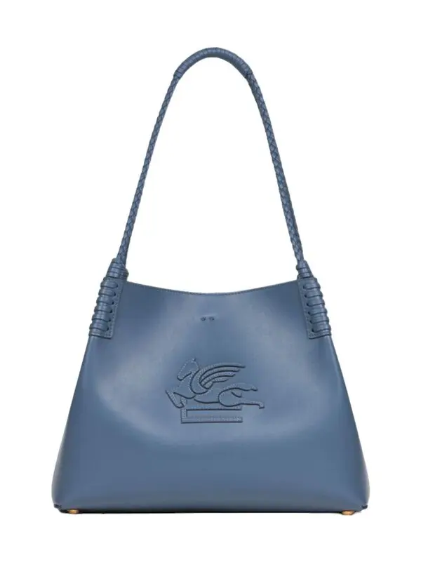 Etro Libra Pegaso Patch Small Tote Bag - Navy Blue