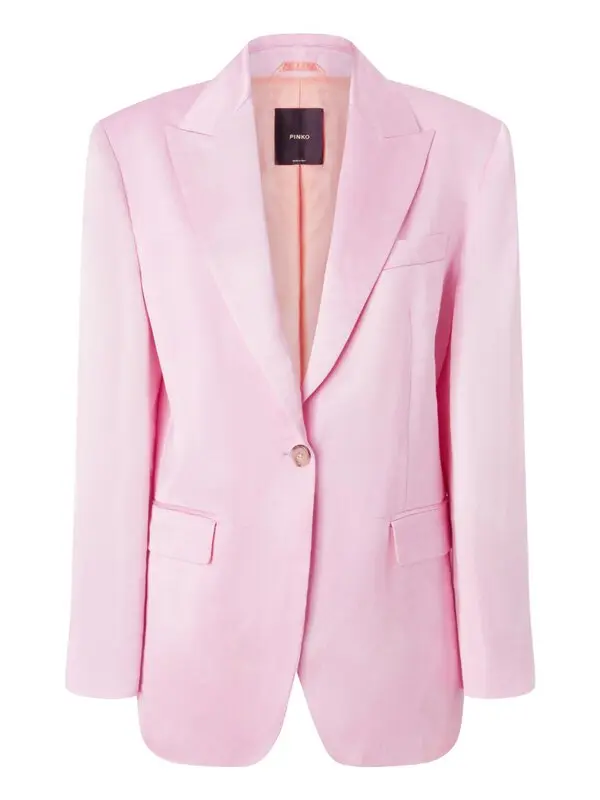 Pinko Single-breasted Blazer - Pink