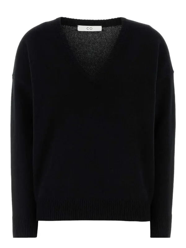 Co V-neck Long Sleeve Knitwear - Black